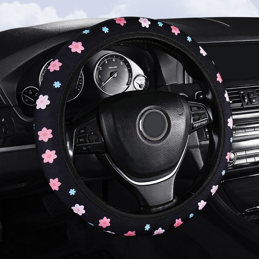 Breathable Wheel Cover Floral Steering Wheel Cover Stylish Floral ...