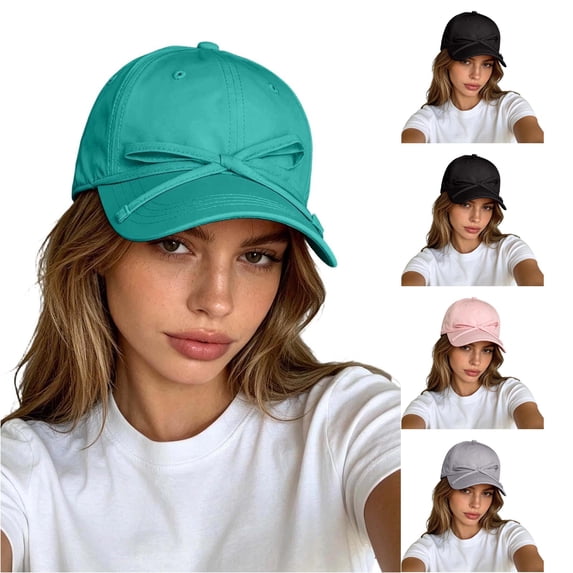 Breathable Wide Brim Baseball Visor with Bowknot Design Lightweight Sun ...