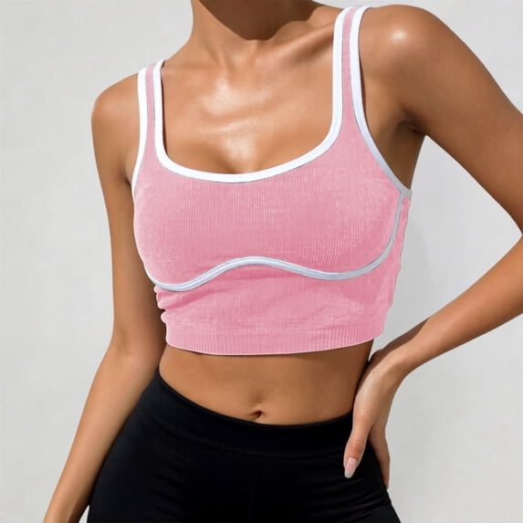 Breathable Wireless Back Design Athletic Tank Top for - Stretchy ...
