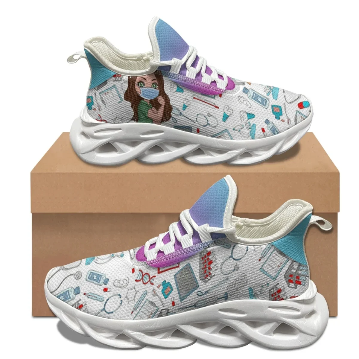 Breathable Women Nursing Shoes Personalized Physician Medical Design ...