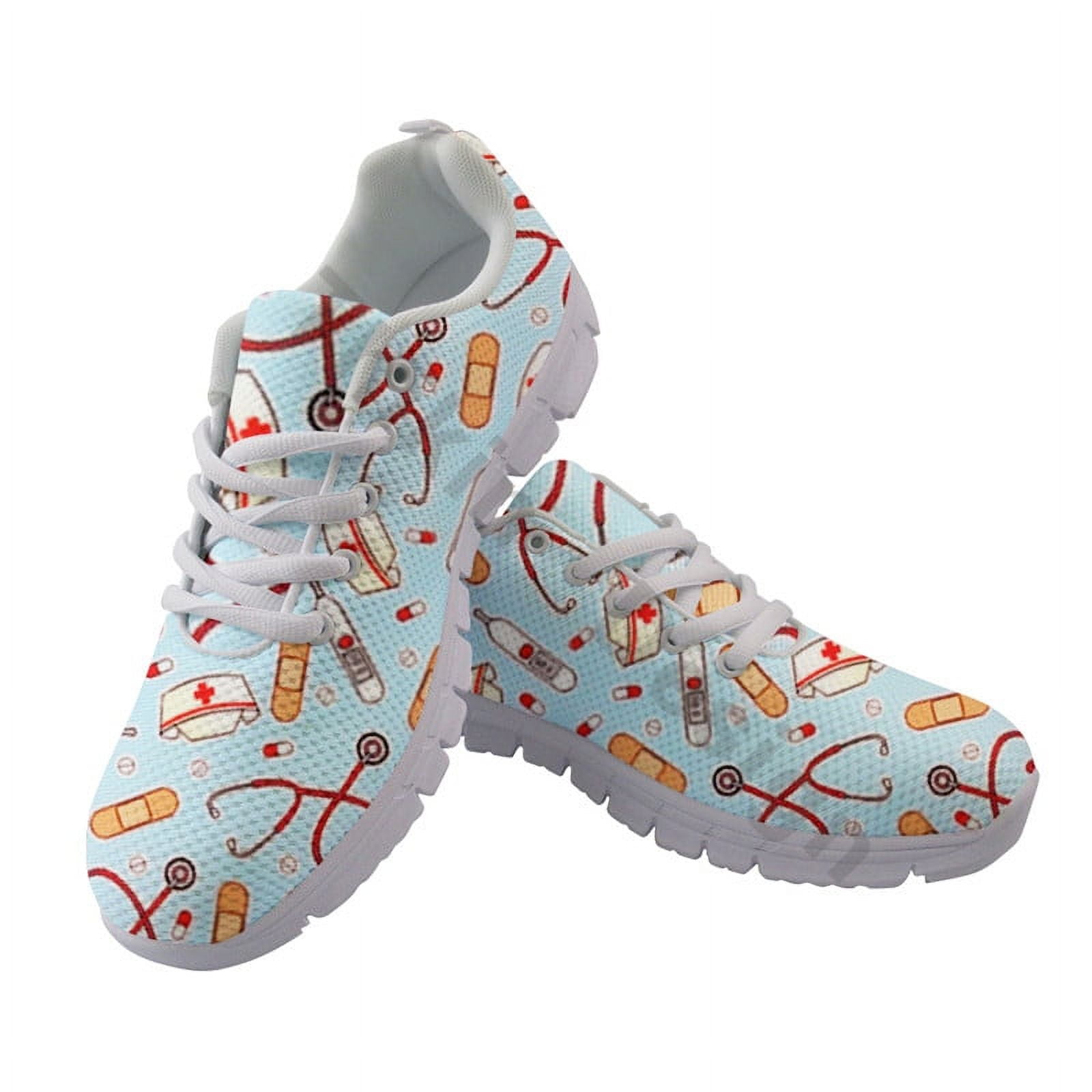 Breathable Women Sneakers Cute Girls Platform Nurse Shoes For Custom ...