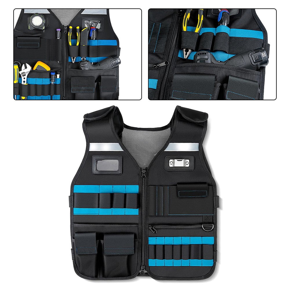 Breathable Work Vest for Electricians: Reflective Vest Construction ...