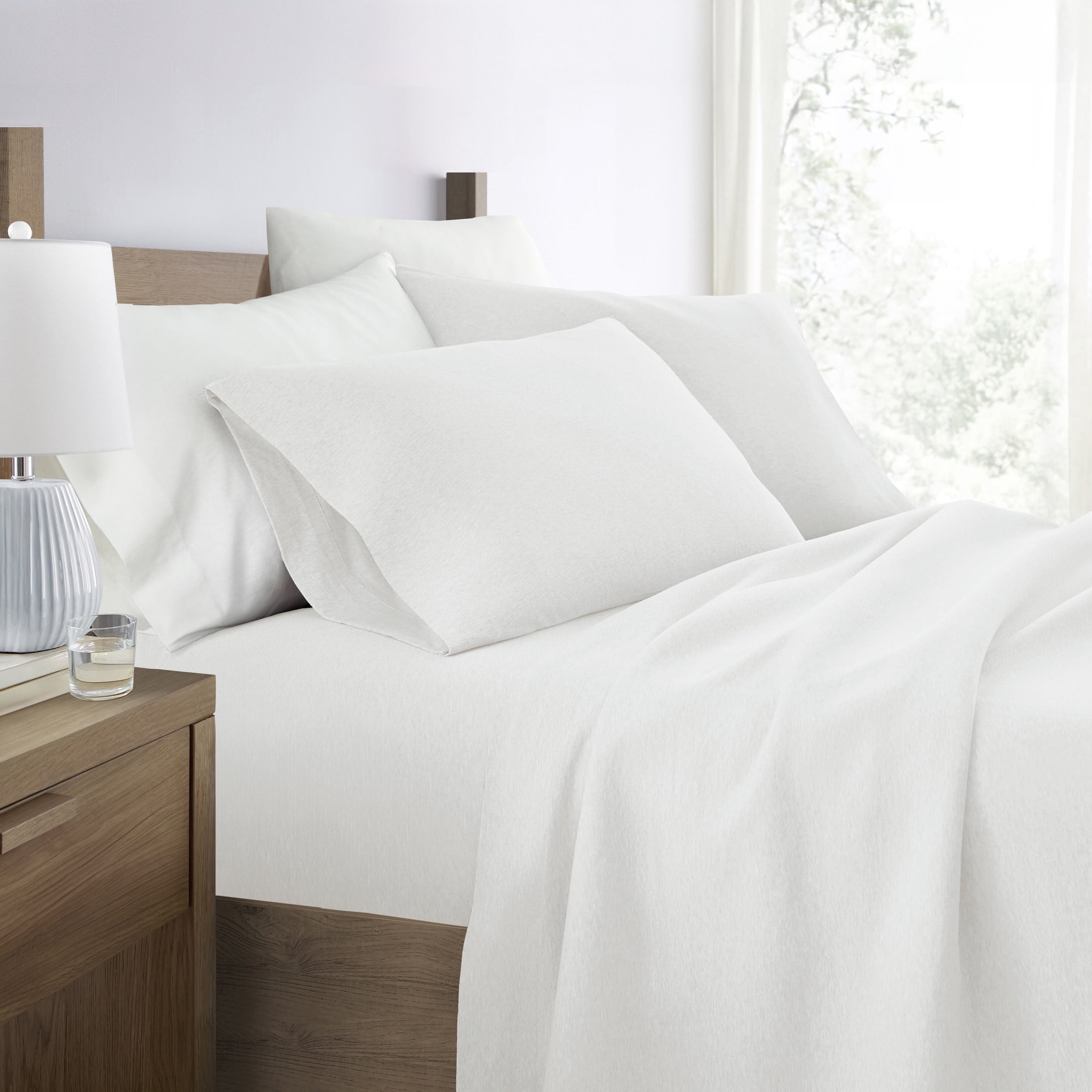 Ultra Soft & Stretchy Jersey Cotton Bed Sheets Set Wrinkle Free ...