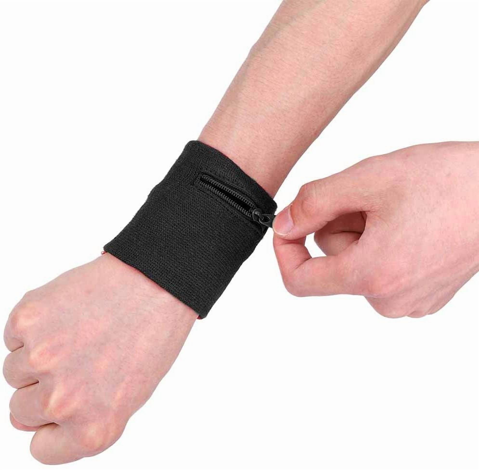 Breathable Zipper Wrist Wallet for Sports - Workout Bag with Key Holder ...