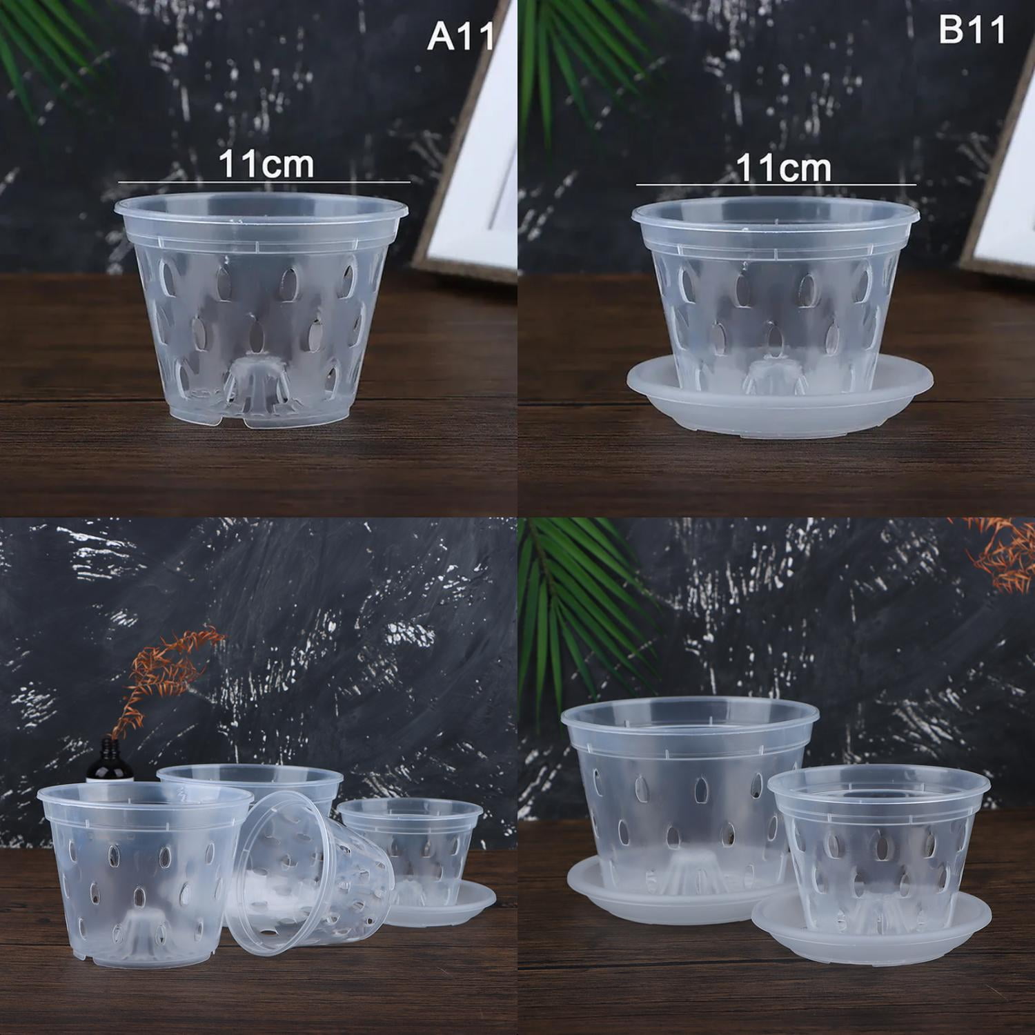 Breathable transparent and durable plastic orchid baskets with ...