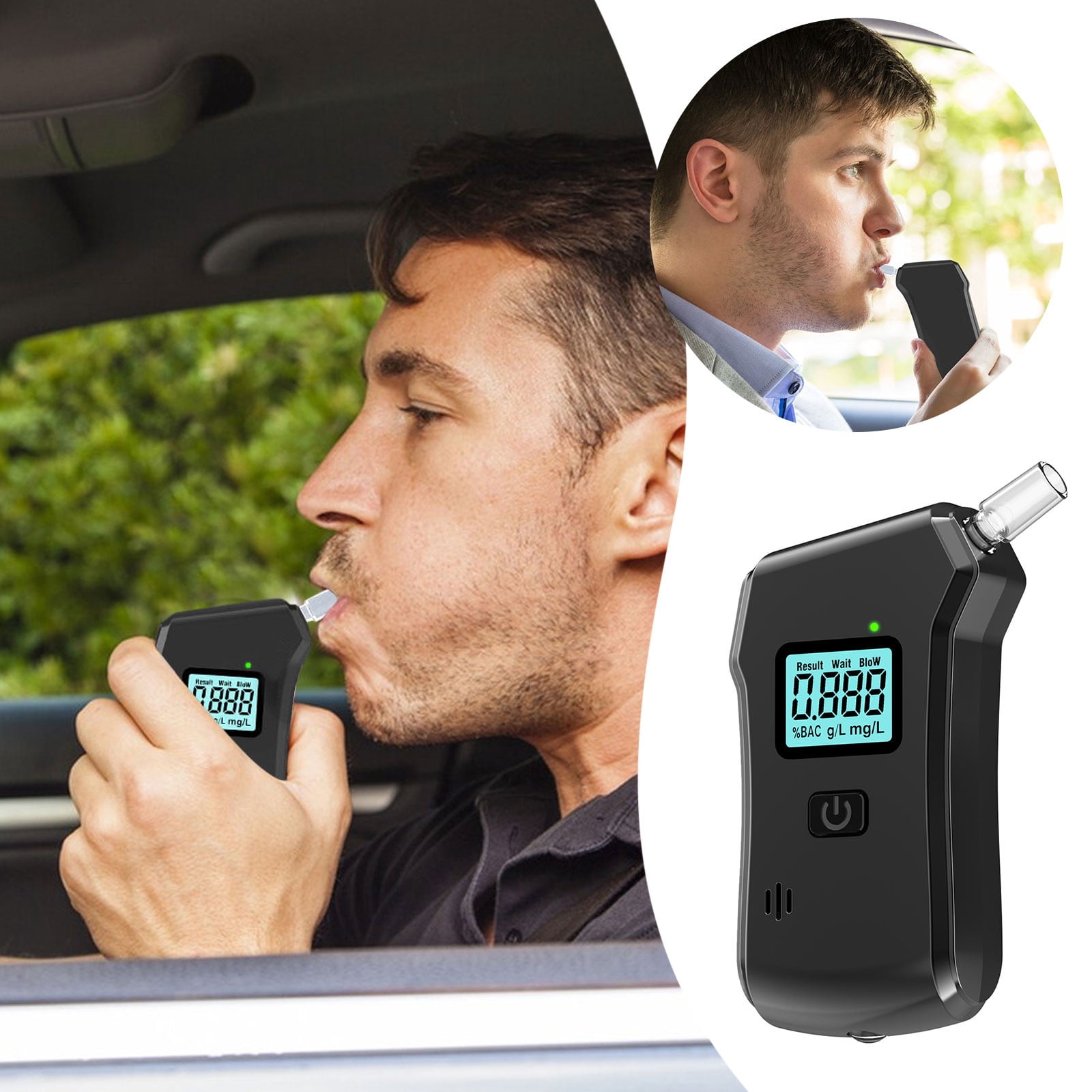 Breathalyzer Professional-Grade Accuracy Tester with USB Rechargeable ...