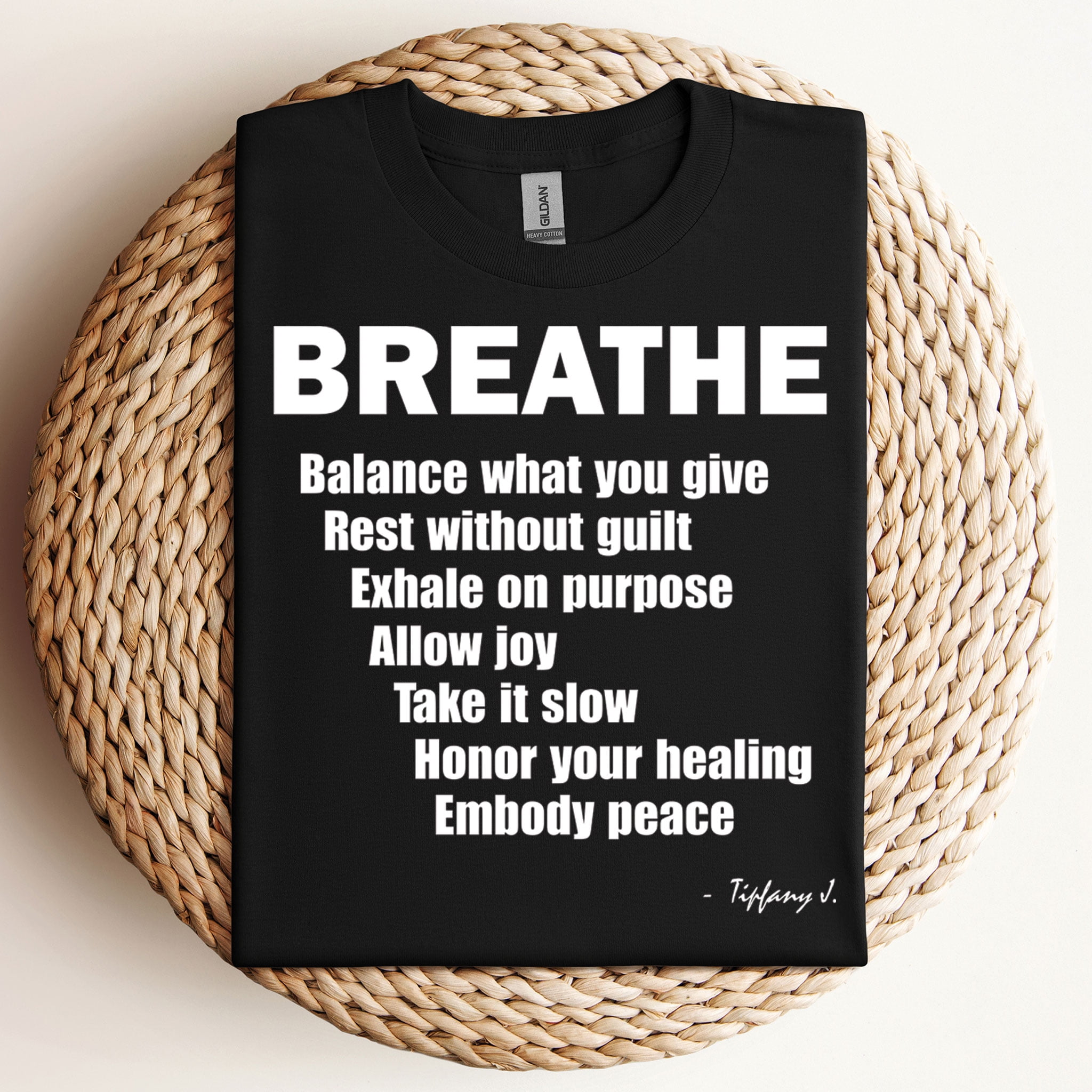 Breathe Balance What You Give Rest Without Guilt T-Shirt - Walmart.com