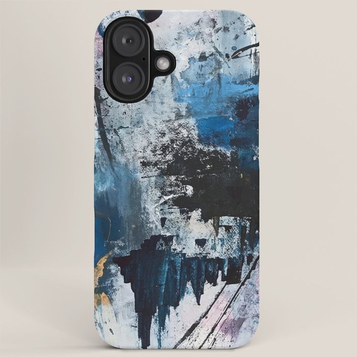 Breathe Colorful Abstract Black Blue Purple Gold Phone Case for iPhone ...