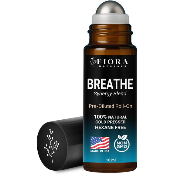 Fiora Naturals, Breathe Essential Oil Roll-On, 10ml, Therapeutic-Grade ...