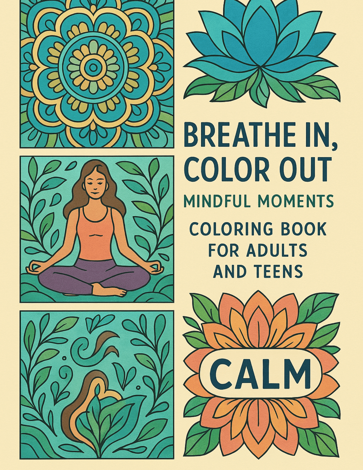 Breathe In, Color Out Mindful Moments Coloring Book For Adults and ...