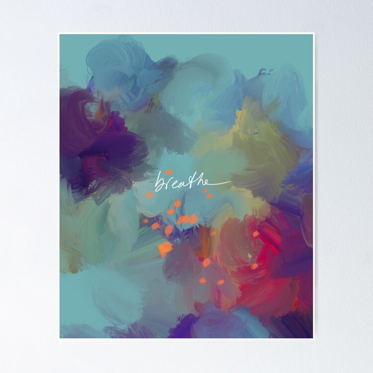 Breathe - Inspirational Blue Abstract Art - Painting By Morgan Harper ...