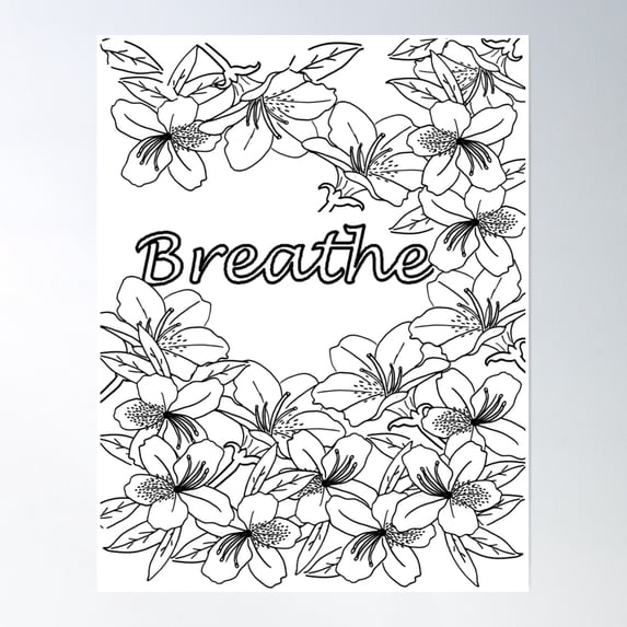 Breathe Poster Wall Art Modern Wall Decor Art Home Decor Vintage Gift ...