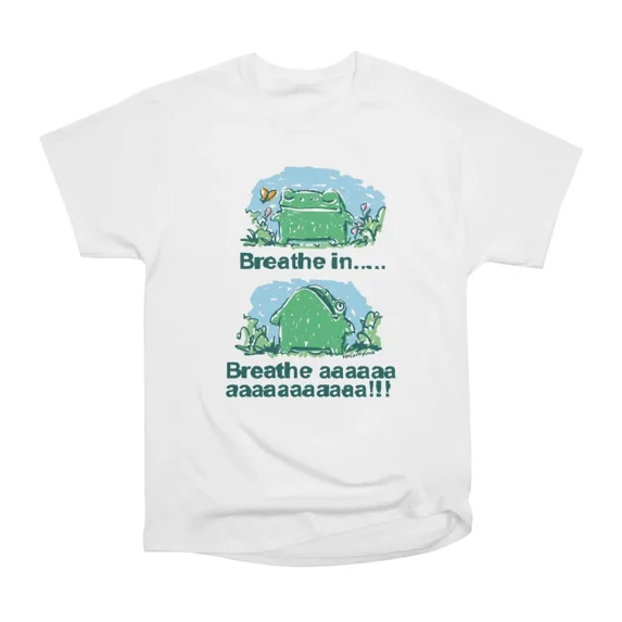 Breathe in breathe out screaming frog T-Shirt Tee Gift For Him Merch ...