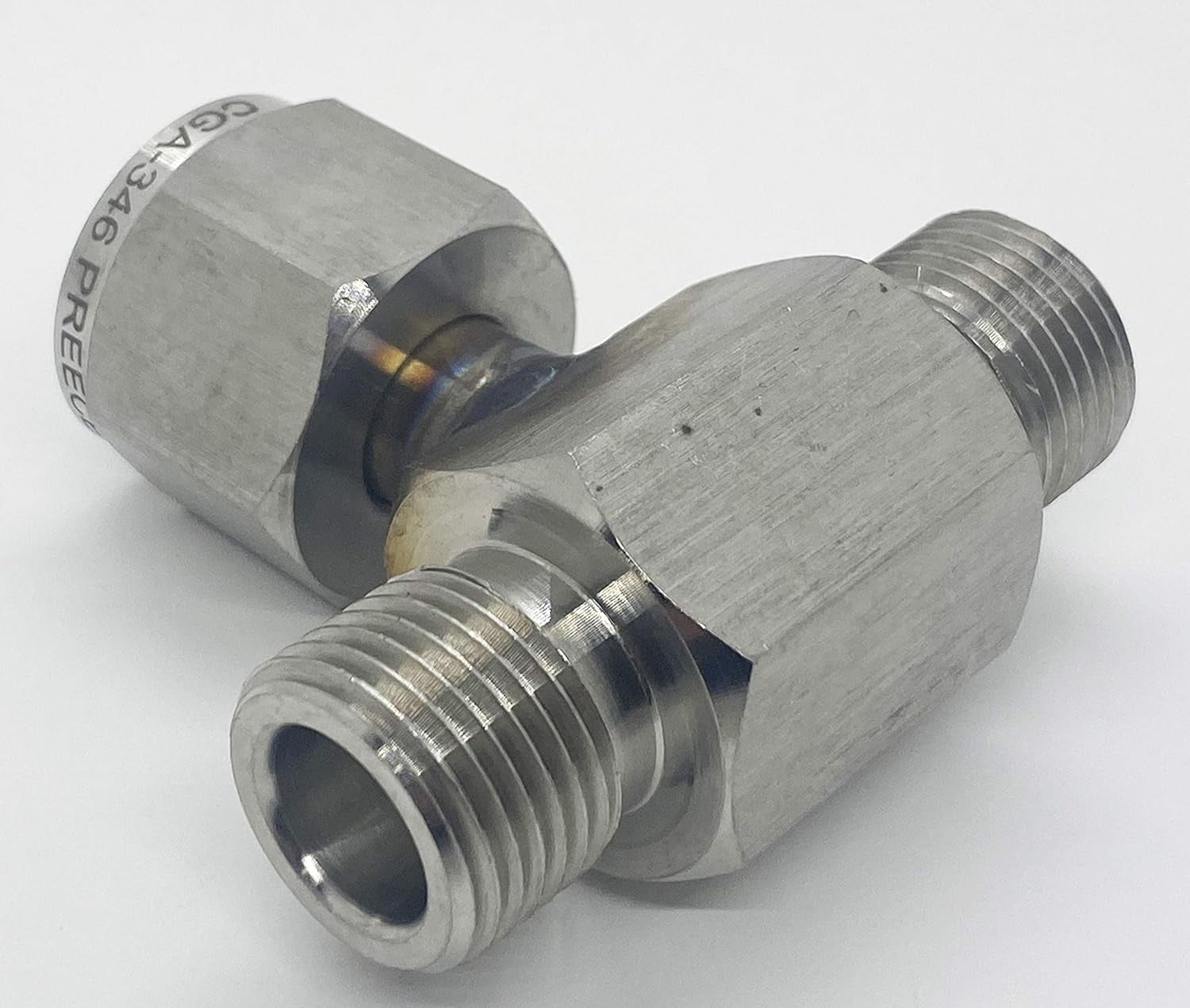 Breathing Air CGA-346 Stainless Steel Coupler Manifold Tee Y Adapter ...