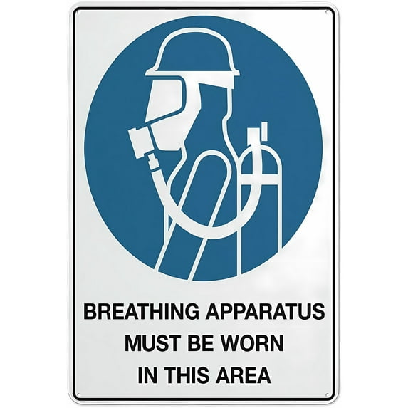 Breathing Apparatus Must Be Worn in This Area Safe Sign 12 x 8 Inches ...