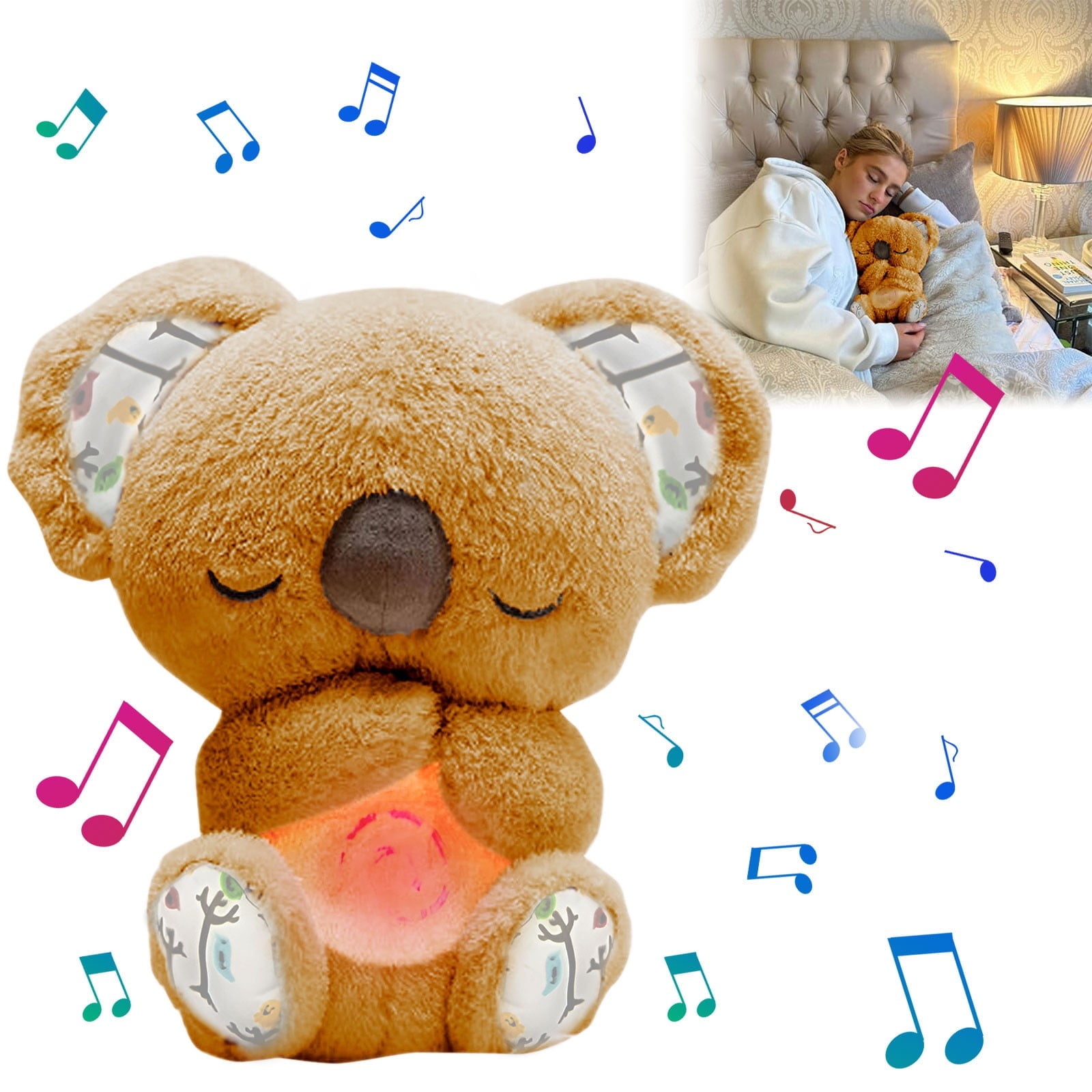 Breathing Koala Stuffed Animal for Anxiety Relief - Plush Koala Sleep ...