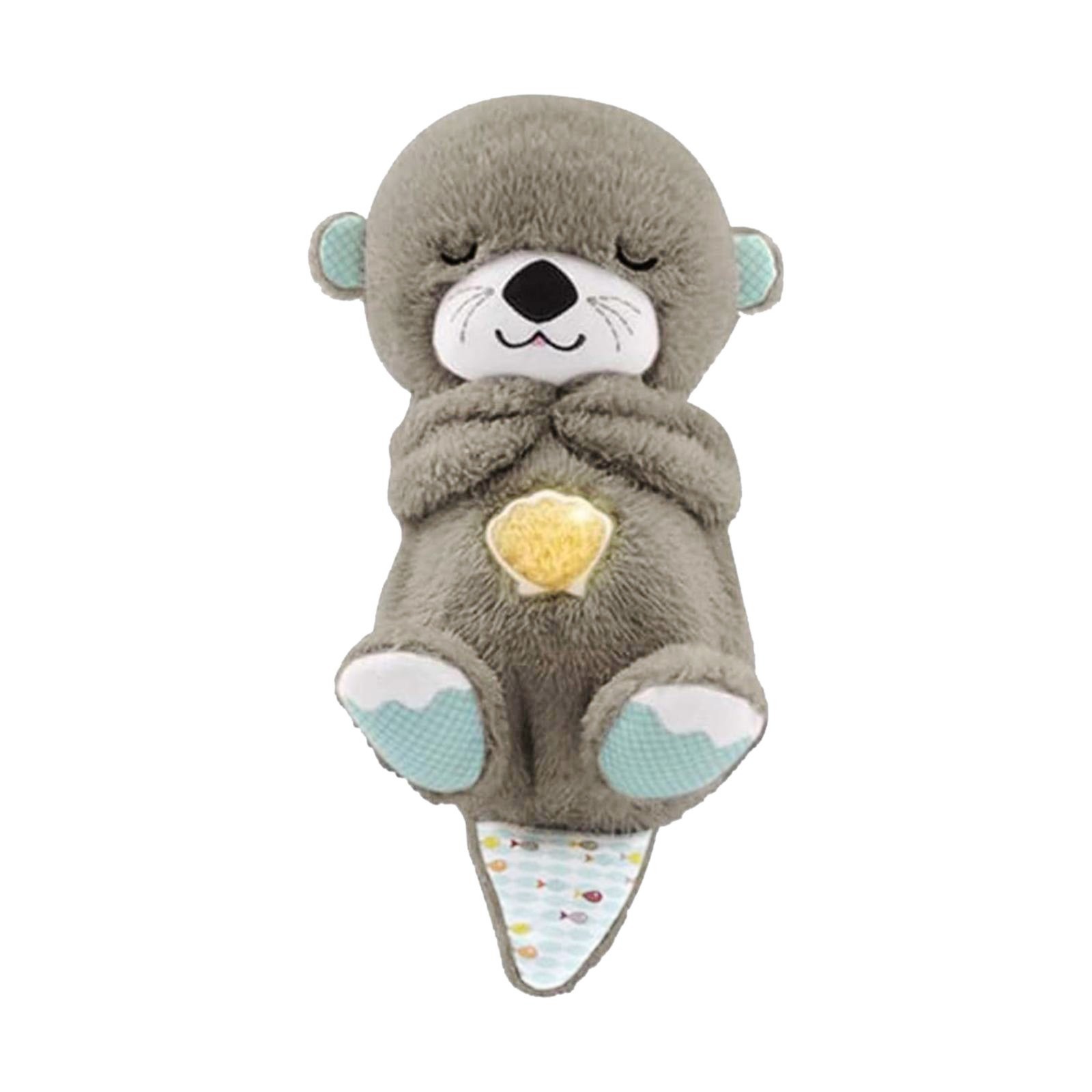 Breathing Otter Sleep Buddy Toys, Baby Sound Machine Breathing Otter ...