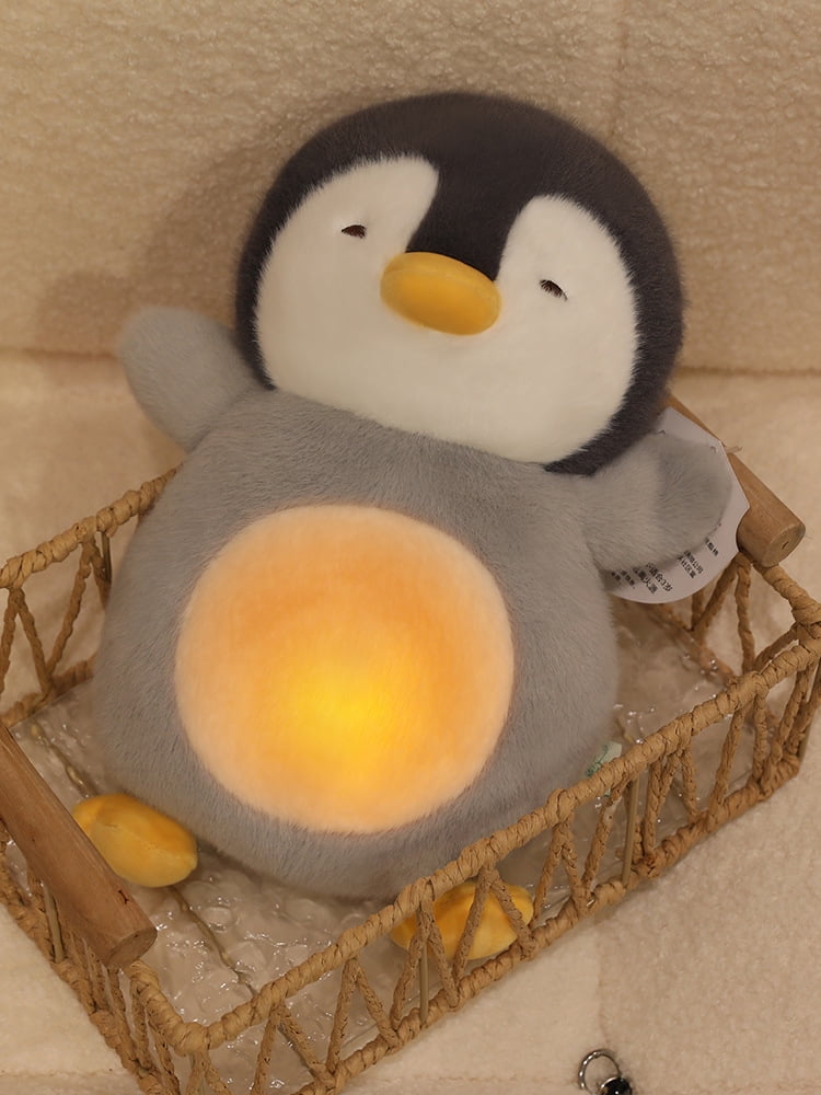 Breathing Stuffed Animal Penguin Plush, Soothing Breathing Penguin ...