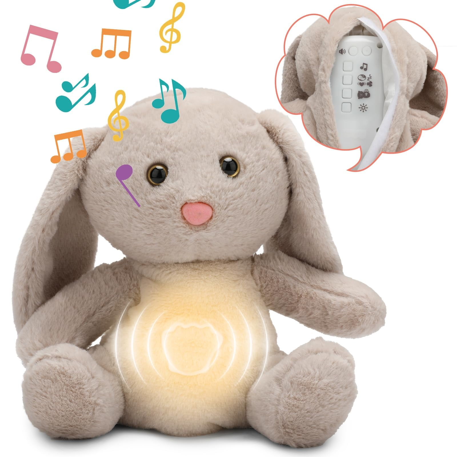 Breathing Stuffed Animal,Portable Plush Baby Toy,Soothing Stuffed ...