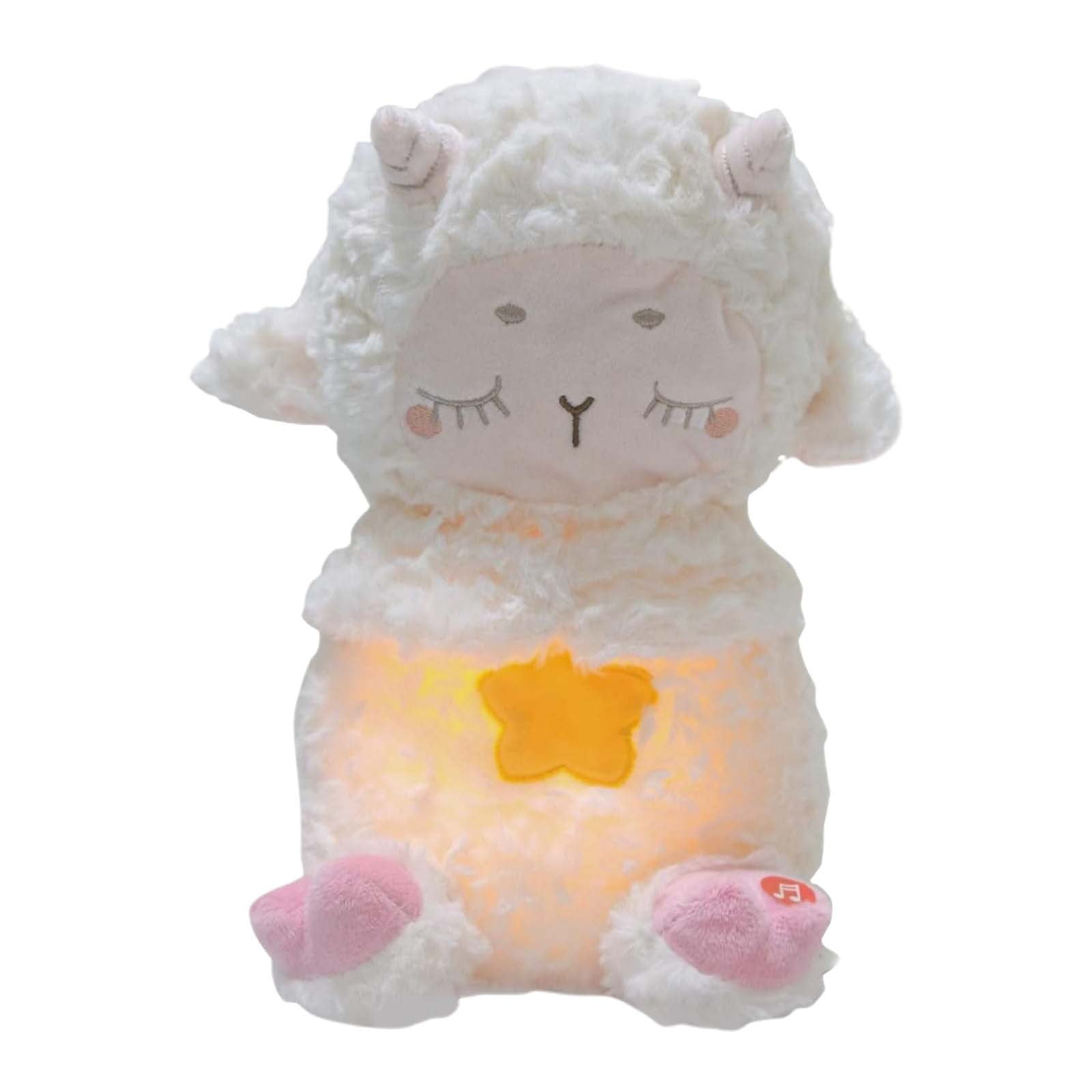 Breathing Stuffed Animal Soothing Toy with Realistic Lights and Sound ...