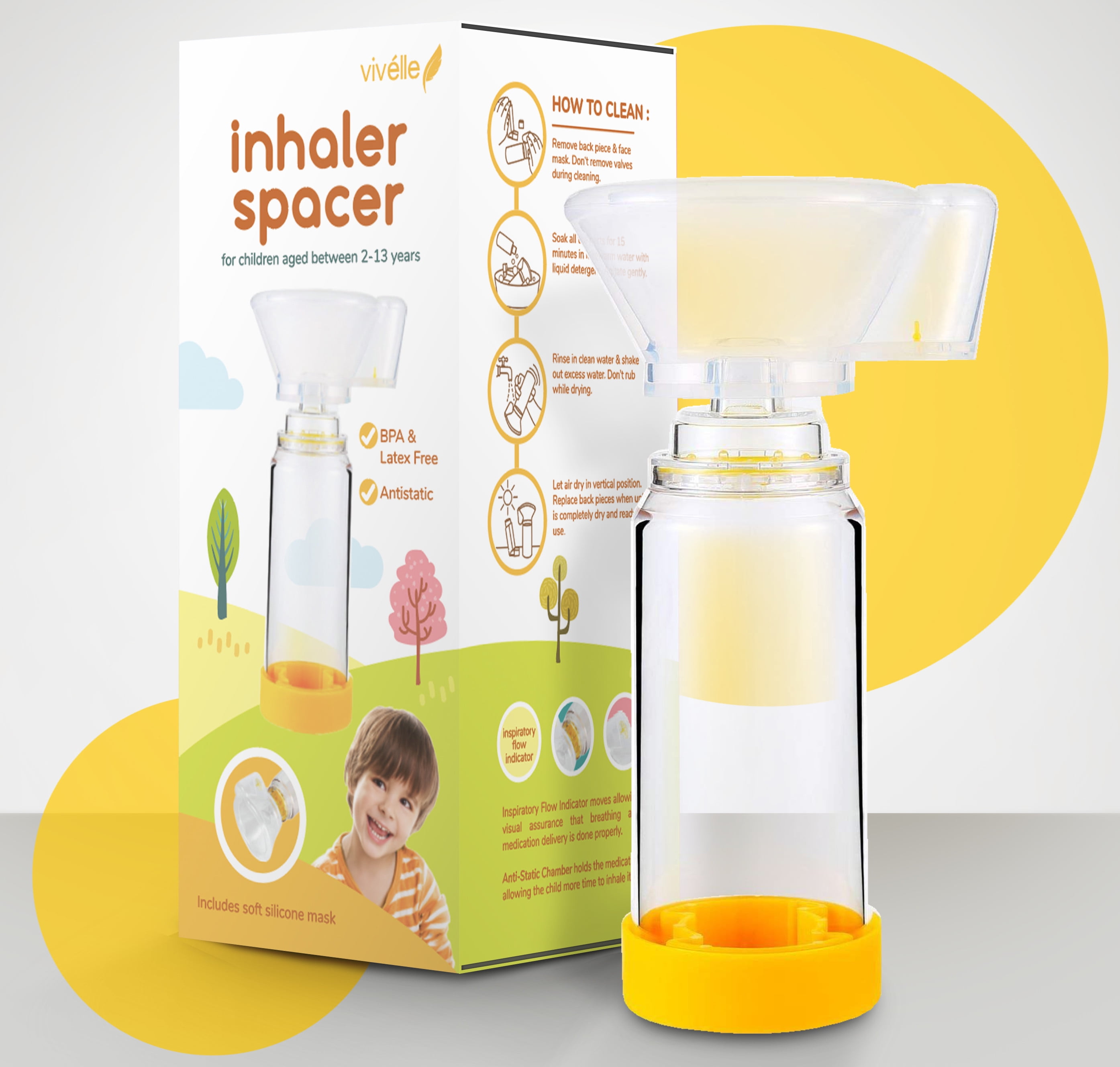 Breathing Trainer Spacer for Inhalation Devices – Portable Chamber for ...