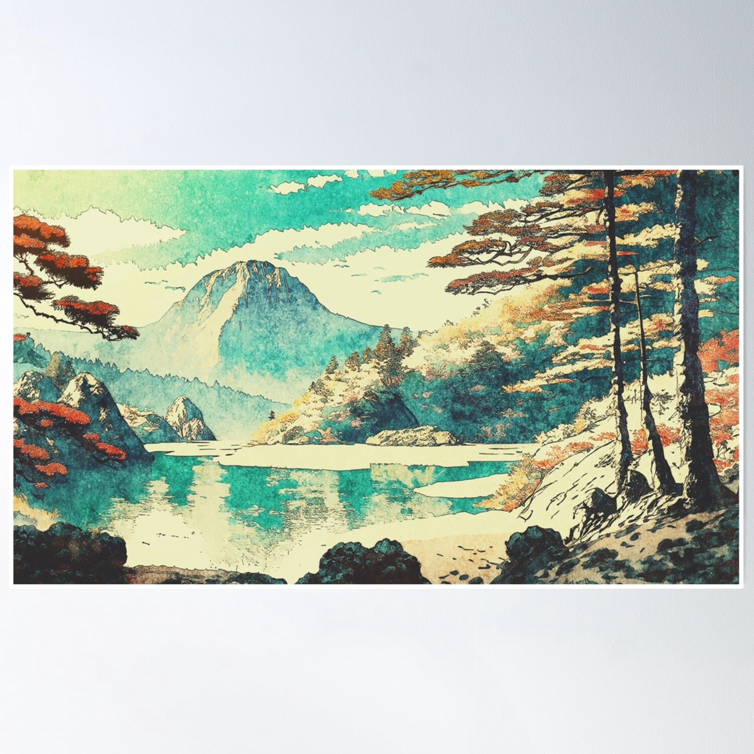 Breathing Yihna - Nature Landscape Poster Wall Art, Modern Wall Decor ...