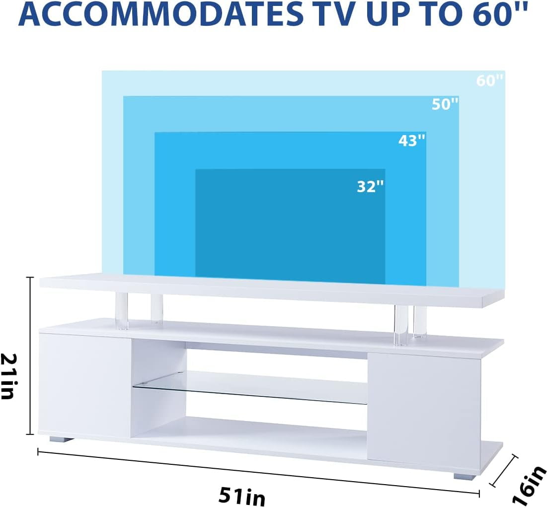 Breathtaking 65-Inch White TV Stand: A Contemporary Masterpiece That ...