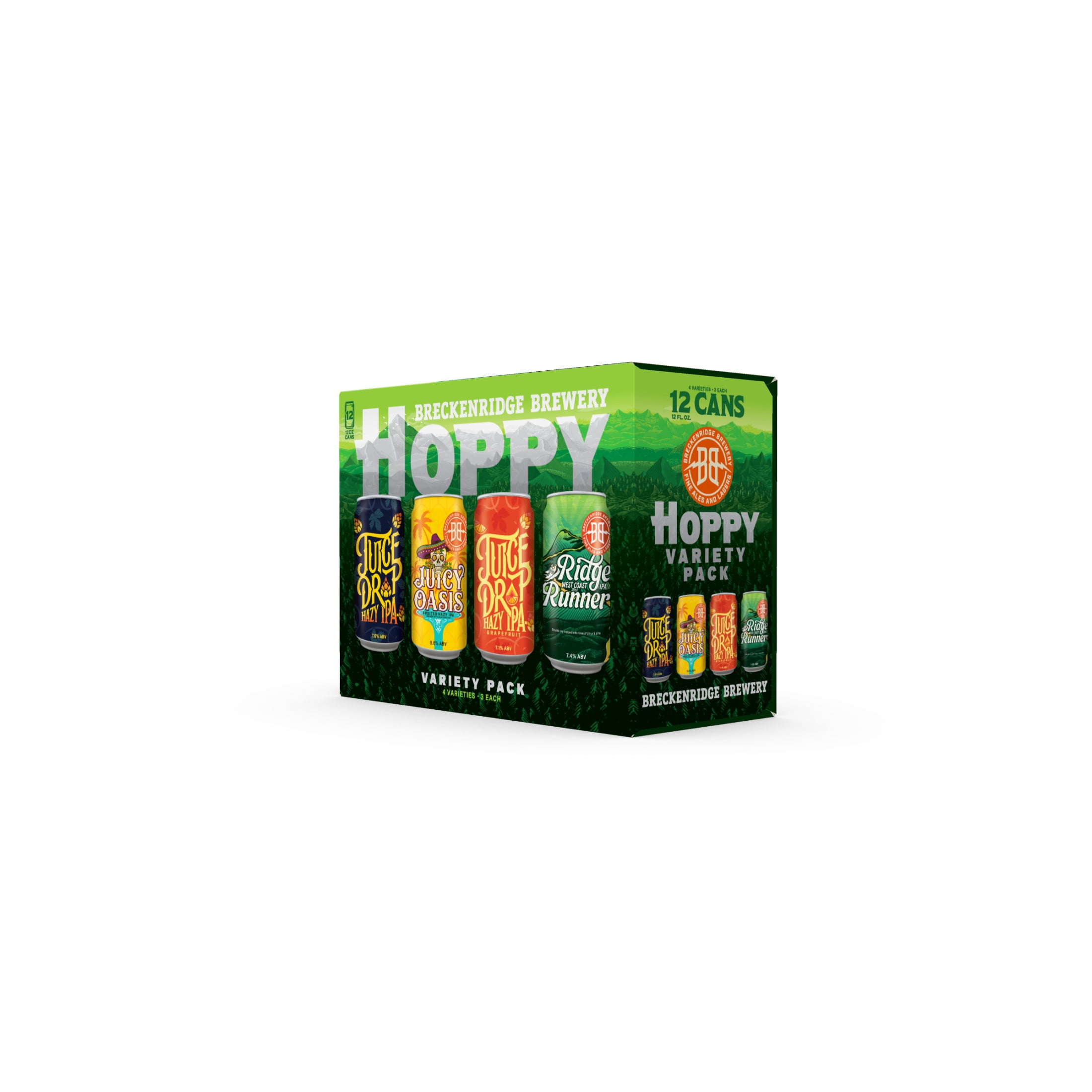 Breckenridge Brewery, Hoppy Variety, IPA, Craft Beer, 12 pack, 12 fl oz ...