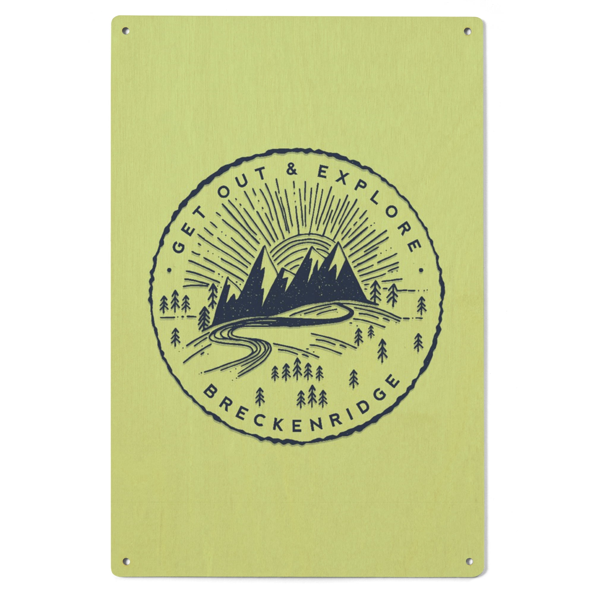 Breckenridge, Colorado, Get Out and Explore, Contour Birch Wood Wall ...