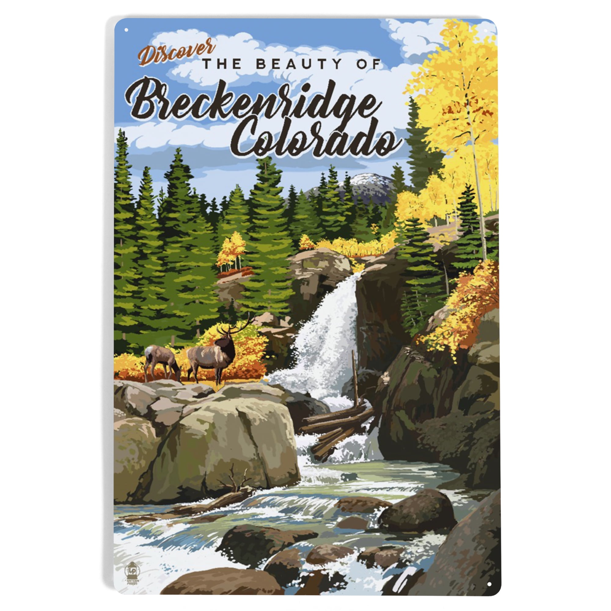 Breckenridge, Colorado, Waterfall (12x18 Aluminum Art, Indoor Outdoor ...