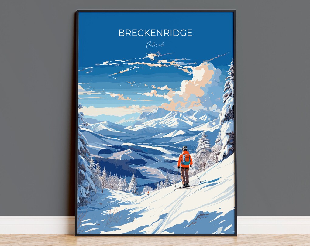 Breckenridge Travel Poster Wall Art, Travel Print Of Breckenridge ...