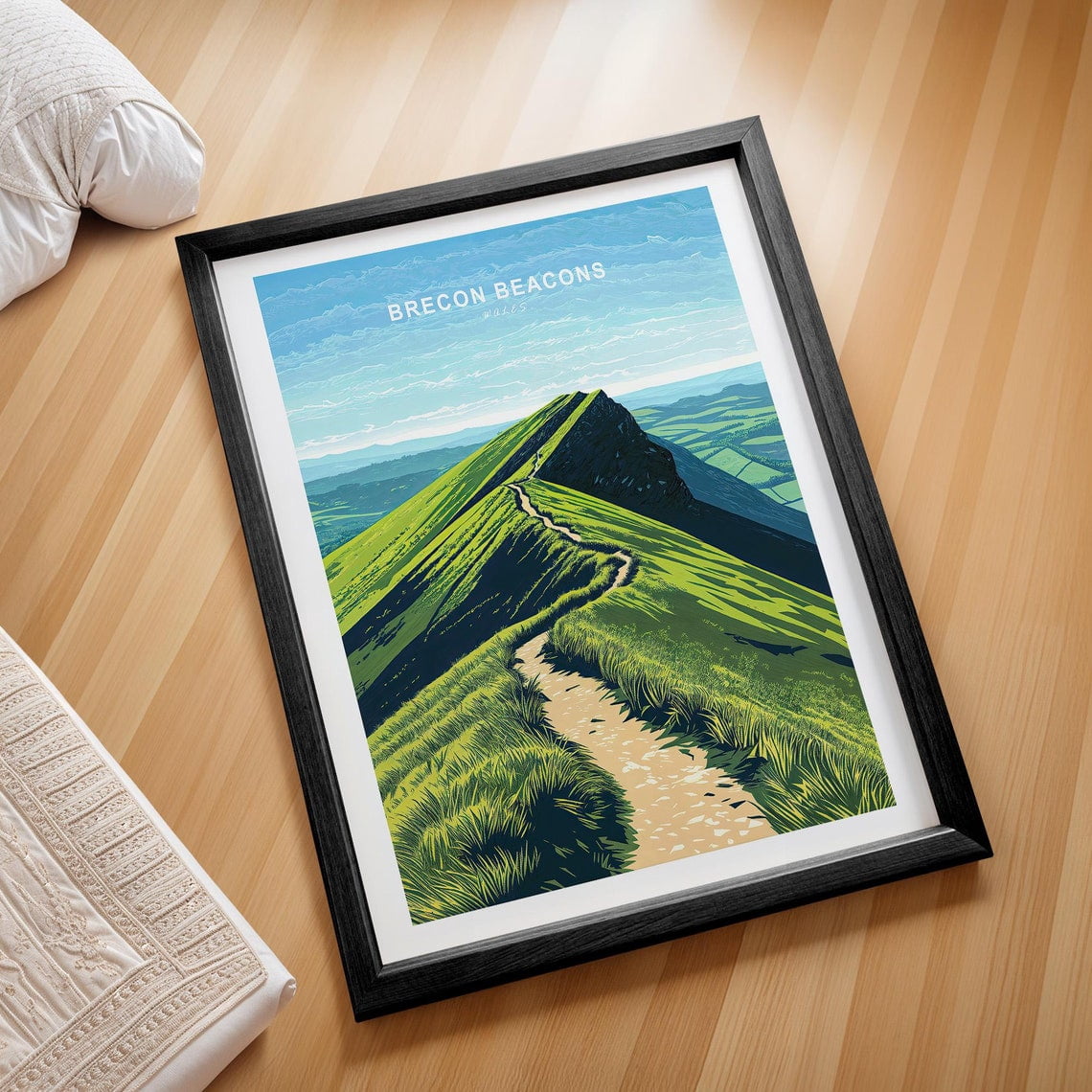 Brecon Beacons National Park Wales Mountain Peak Art Print, Unframed ...