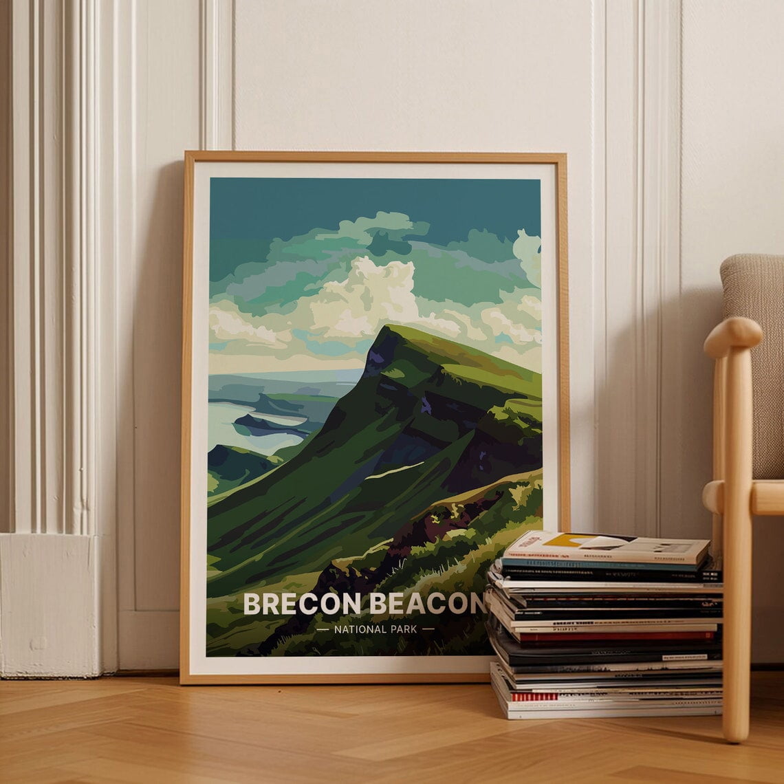 Brecon Beacons Poster, Wales National Park Wall Art, Uk Travel Decor ...
