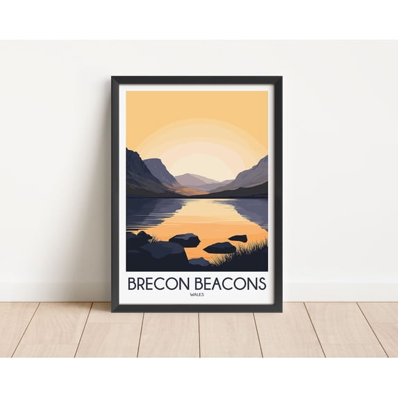 Brecon Beacons Poster Wales Scenic Landscape Wall Art Decor, Unframed ...