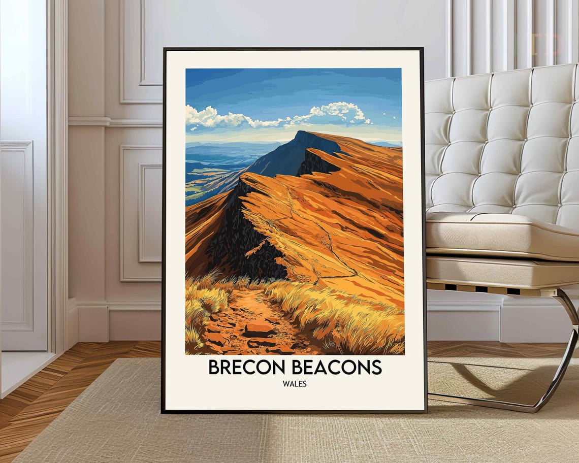 Brecon Beacons Print Brecon Beacons Landscape Art Print Brecon Beacons ...