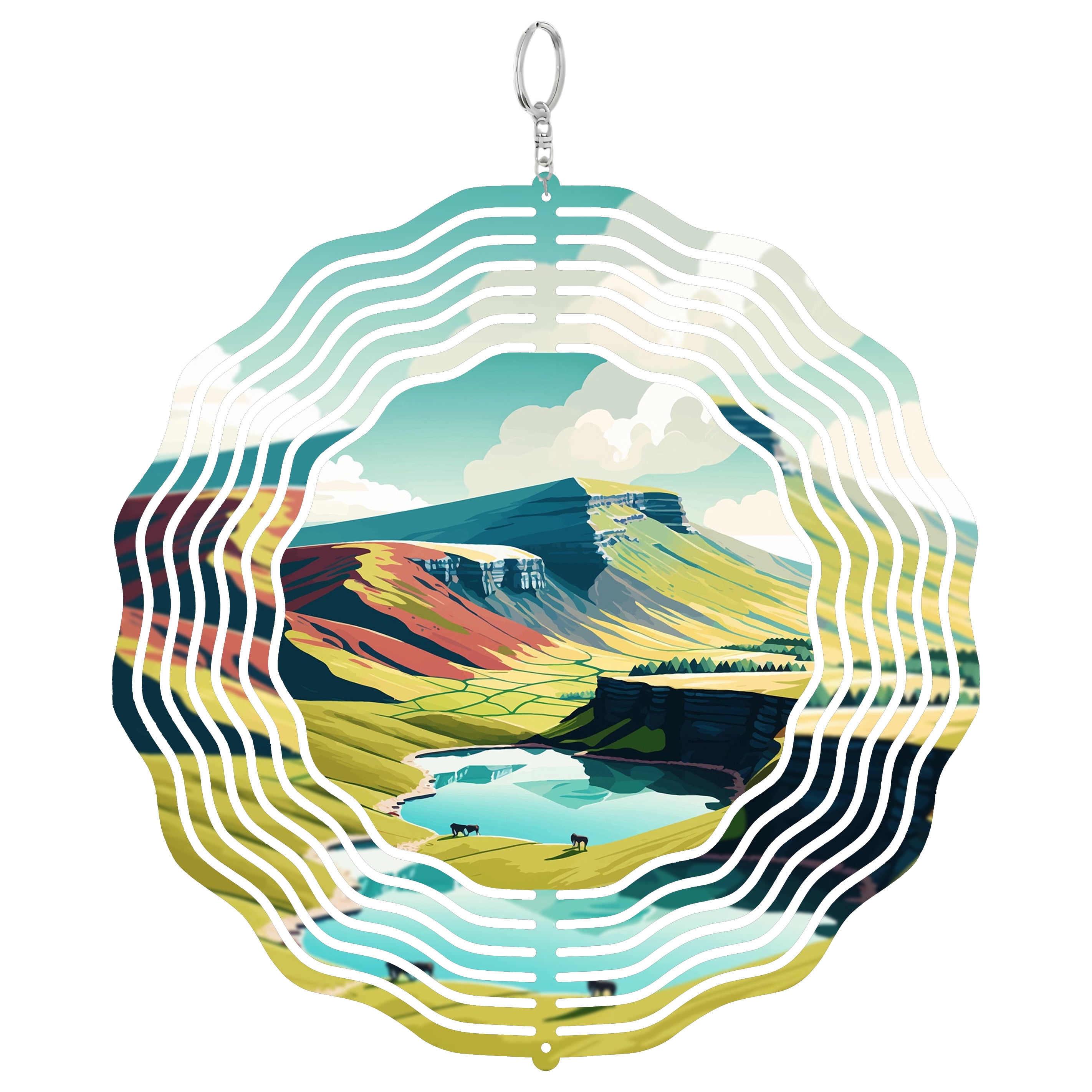Brecon Beacons Scenic 3D Wind Spinner Kinetic Stainless Steel Art ...