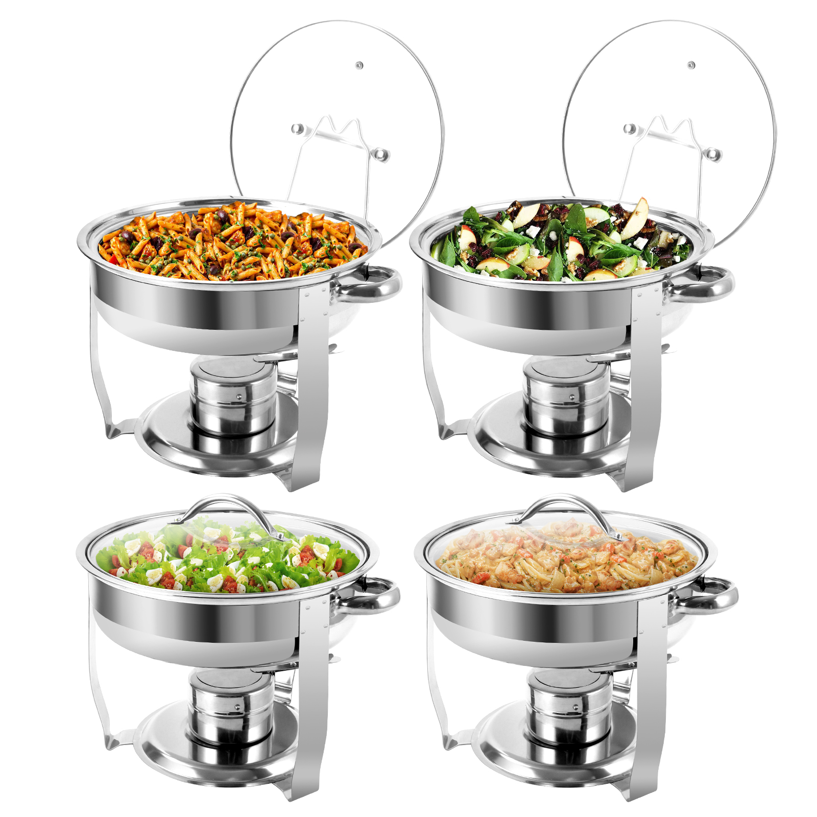 SuperDeal 8 Quart Stainless Steel Chafing Dish Silver Rectangle ...
