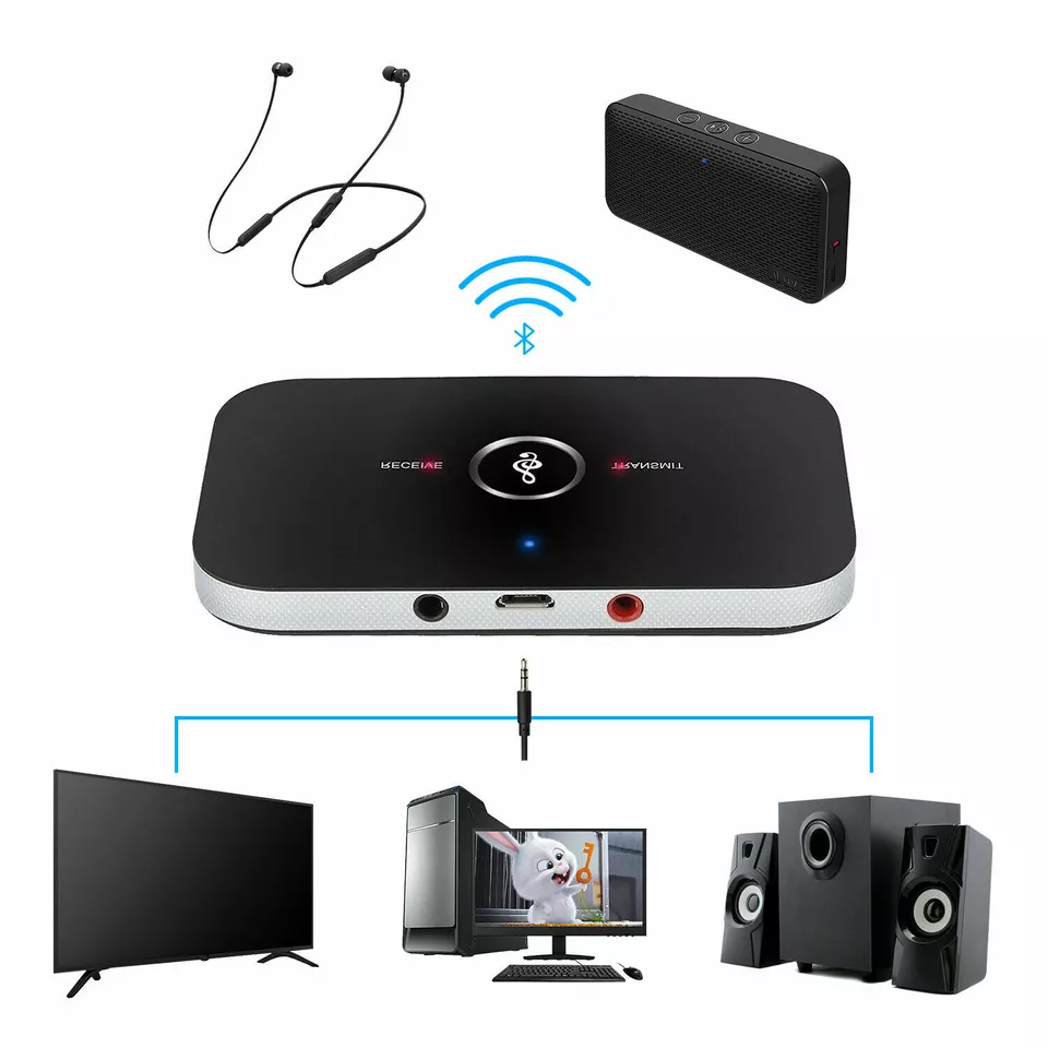 BreeRainz Dual-Function Bluetooth Receiver & Transmitter Adapter ...