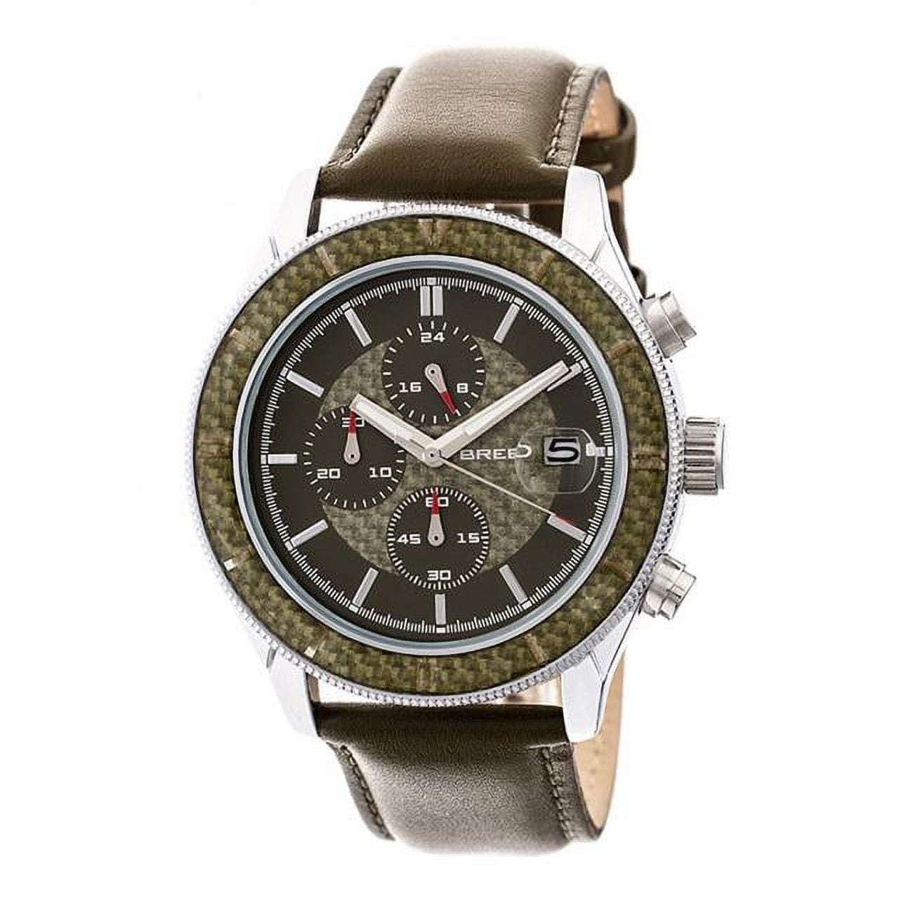 Breed BRD7505 Maverick Chronograph Leather-Band Watch with Date ...