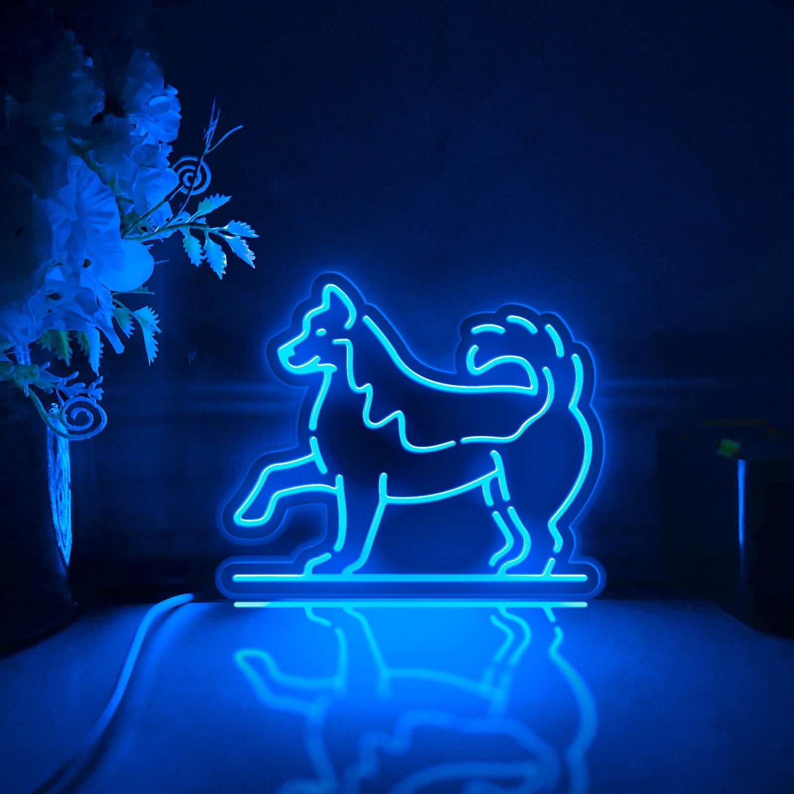 Breed Dog Led Light Box, Dimmable Neon-Like Light Signs USB Power for ...