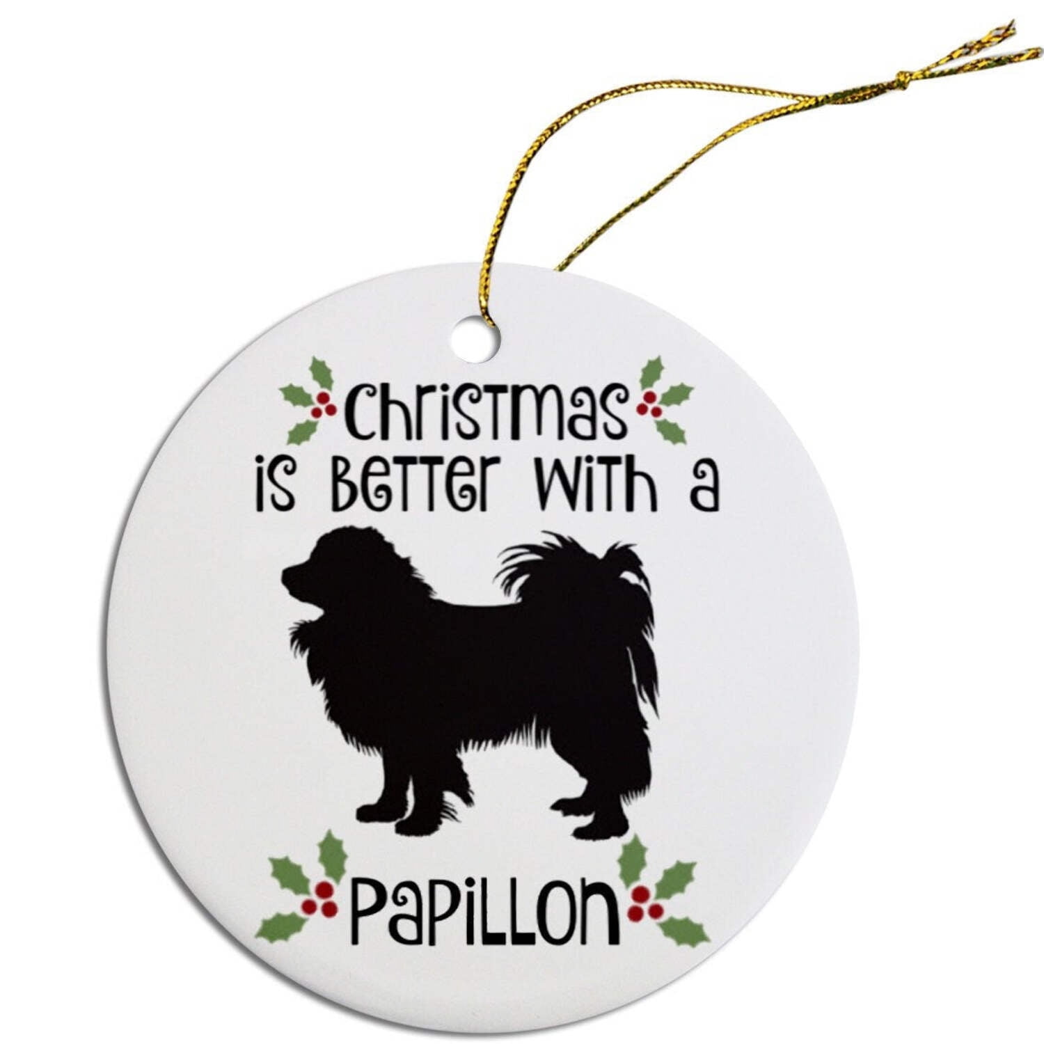 Christmas is Better with a Papillon Christmas Tree Ornament - Walmart.com