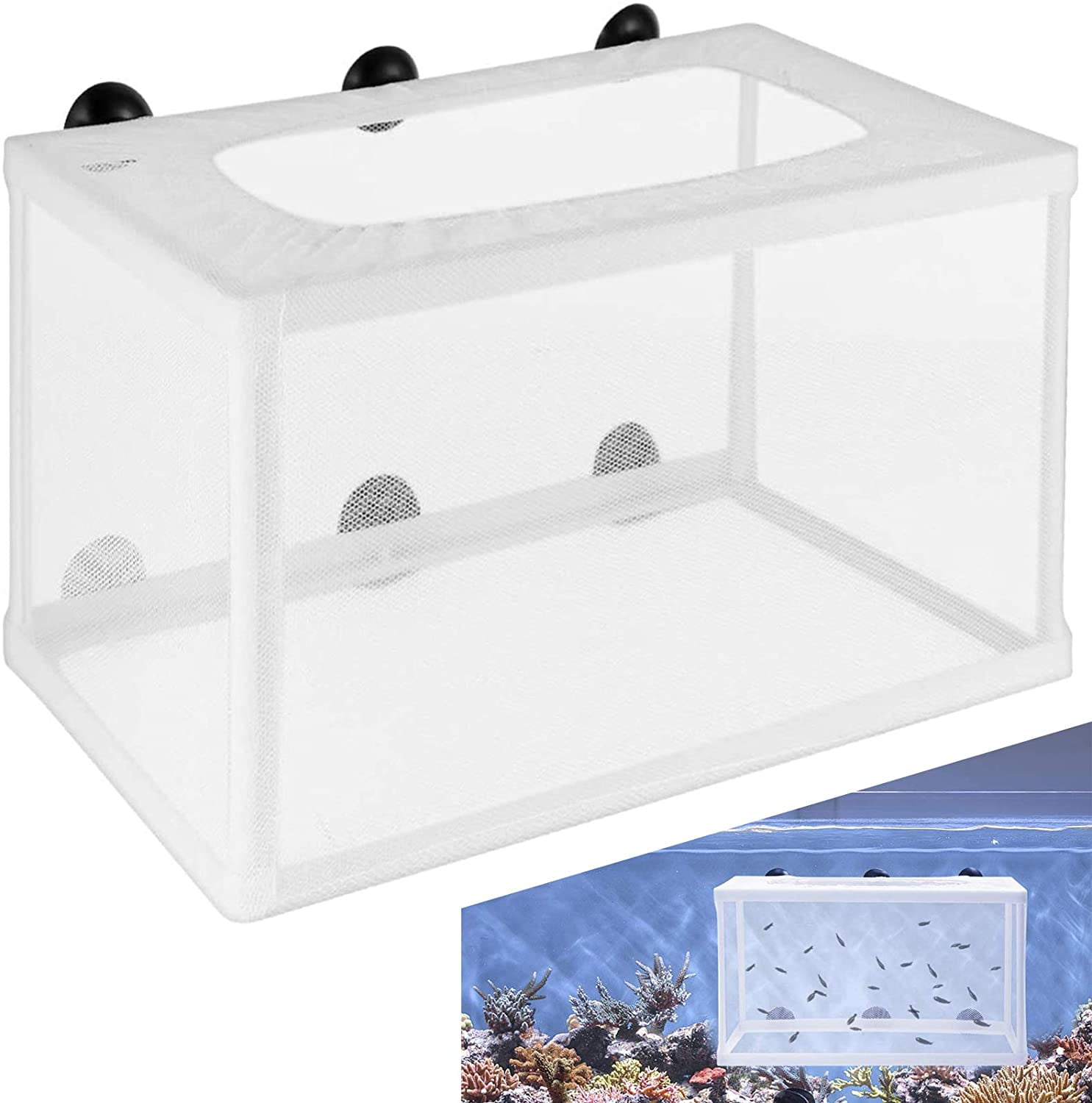 Breeding Box Floating Spawning Box Breeding s Aquarium Fish Incubator ...