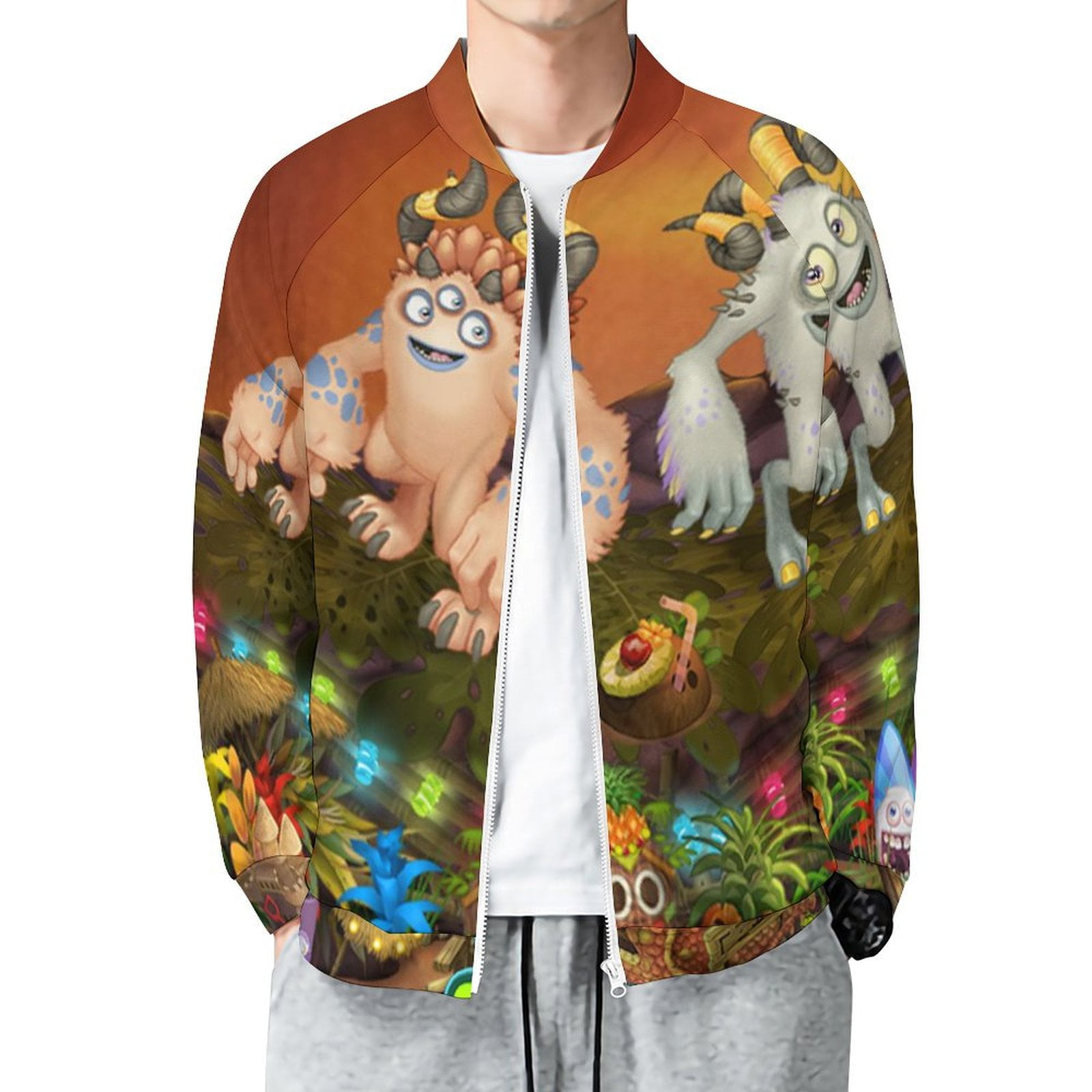 Breeding My Singing Monsters Island Fashion Jacket Mens Windbreaker ...
