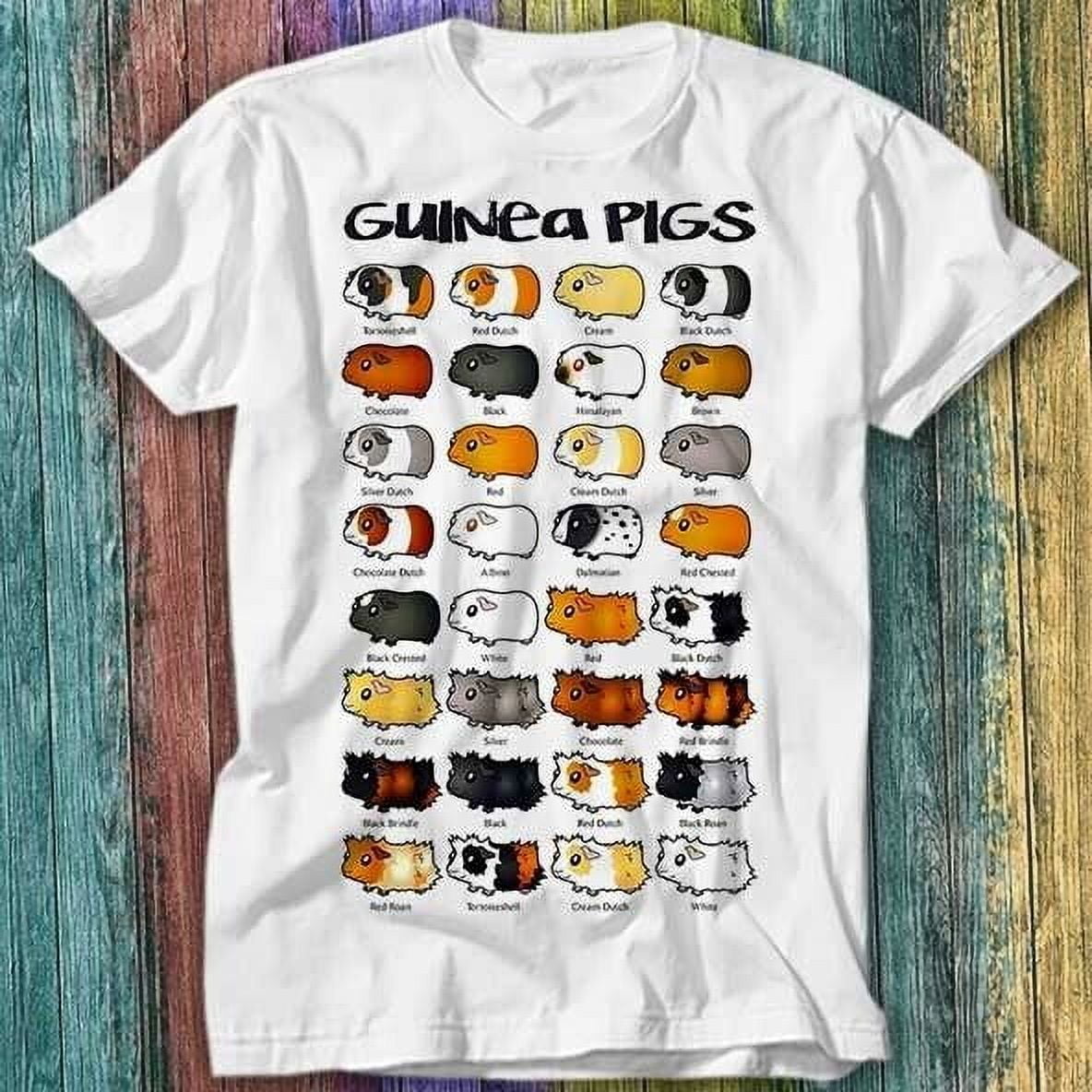 Breeds Name List Types Of Guinea Pigs T Shirt Top Tee 202 - Walmart.com