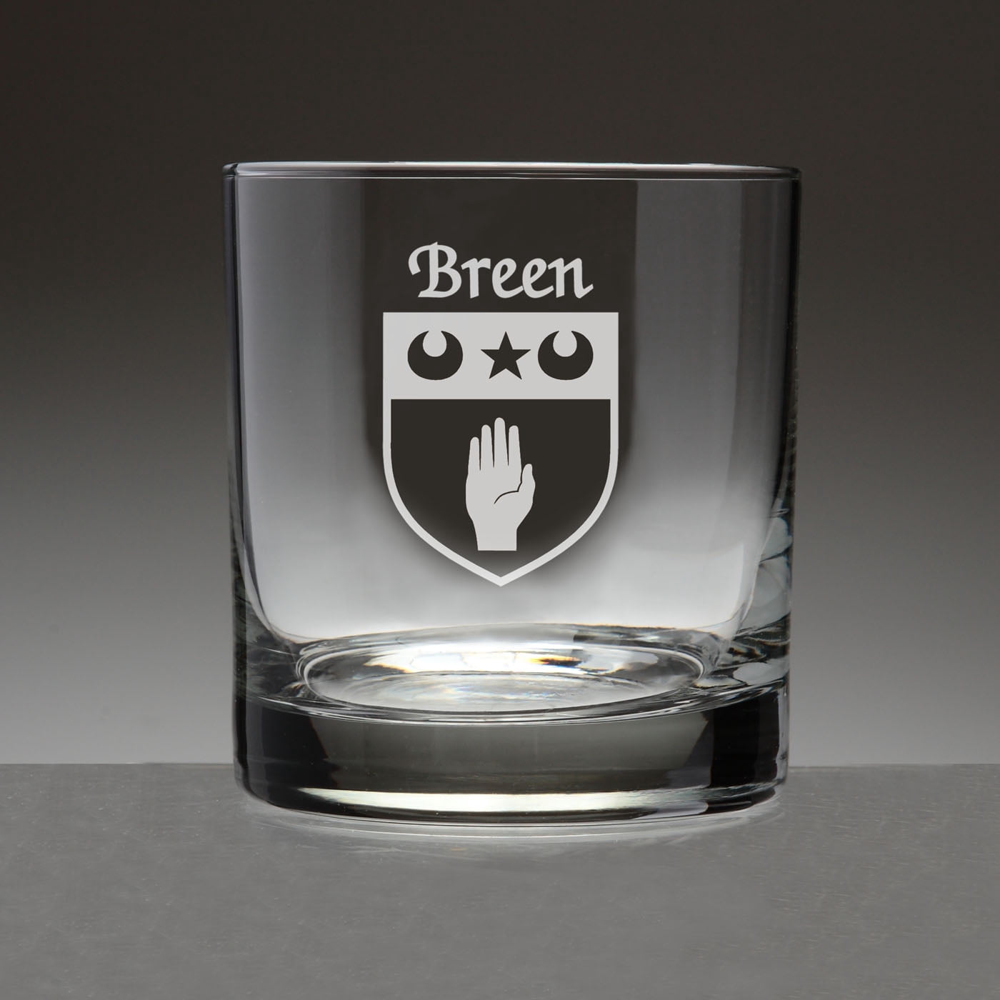 Breen Irish Coat of Arms Tumbler Glasses - Set of 4 (Sand Etched ...