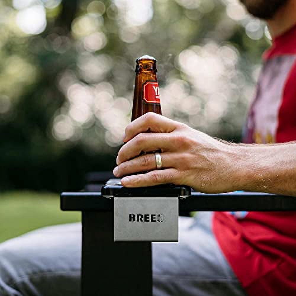 Breeo OutRig Cupholder | Black Poly Lumber and Stainless Steel | USA ...