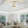 Breezary 65/72/84 Inches Large LED Ceiling Fan with Light Remote(8 ...