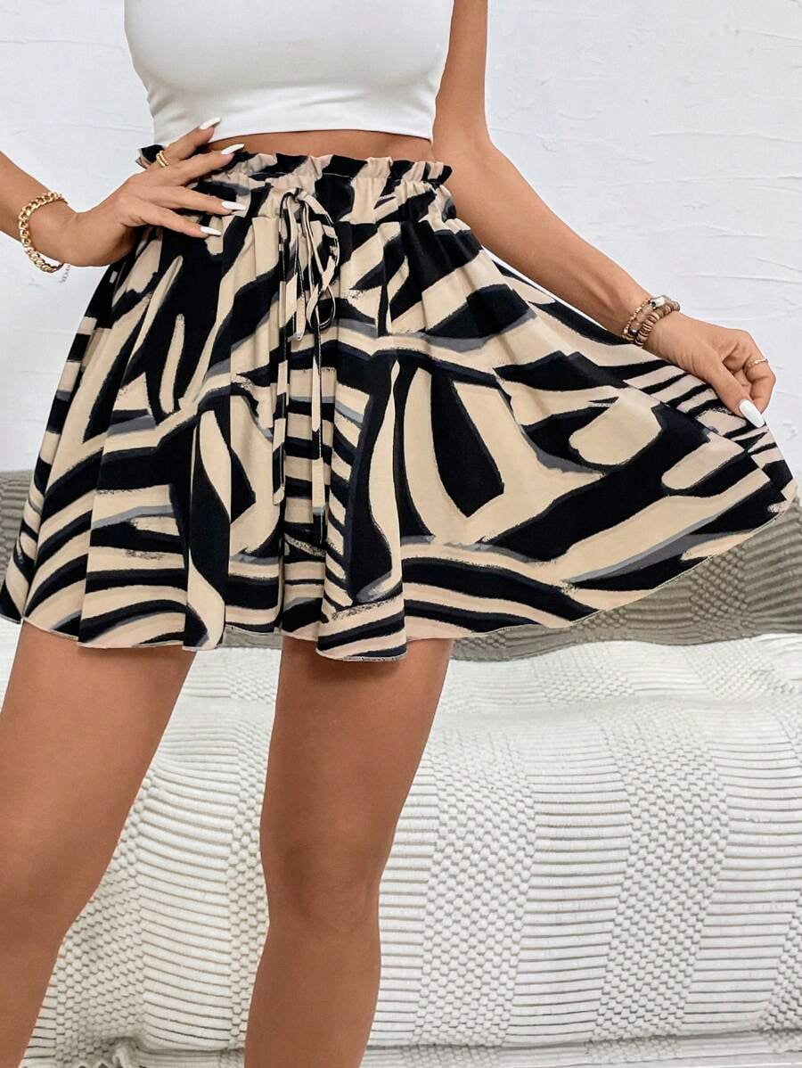 Breezaya Ladies Solid Color Loose Skort With Bud Waist Belt - Walmart.com