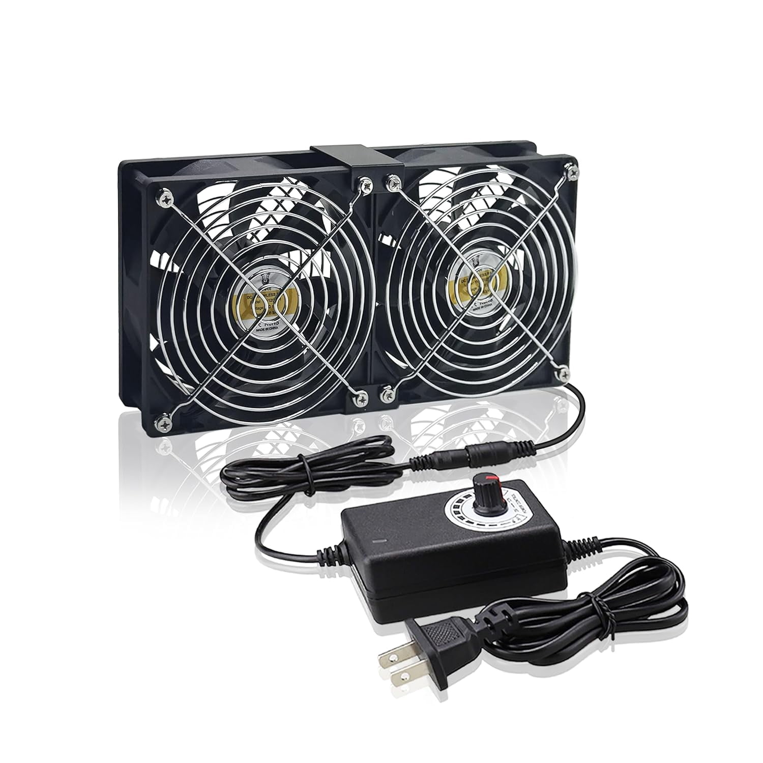 Breeze Computer Fan 2 * 120 mm x 25 mm Small Brushless Axial Cooling ...