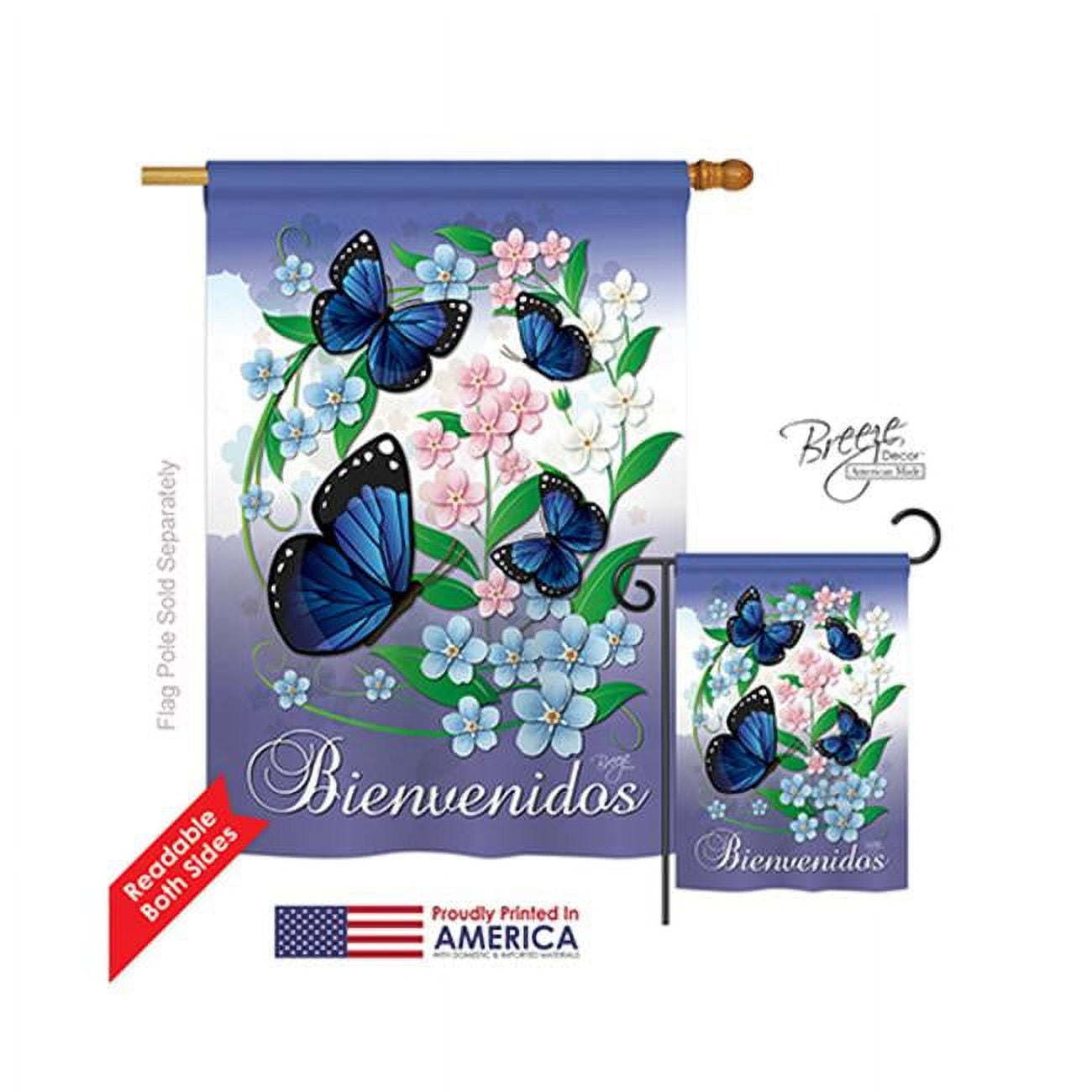 Breeze Decor 04073 Mariposas Celestes 2-Sided Vertical Impression House ...